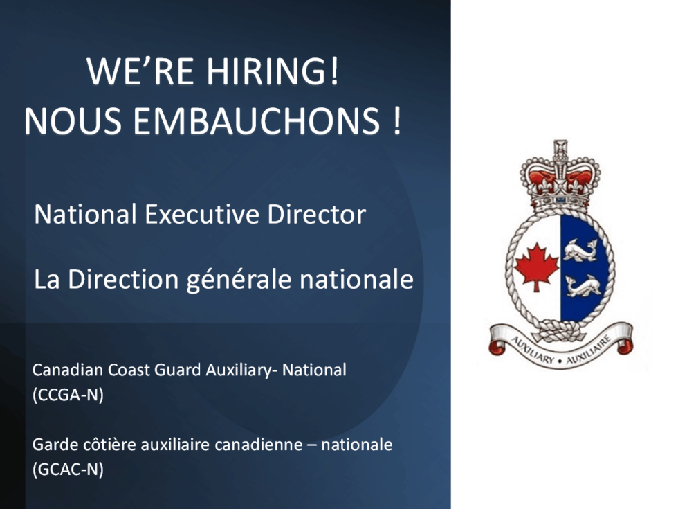 We’re Hiring!|Canadian Coast Guard Auxiliary
